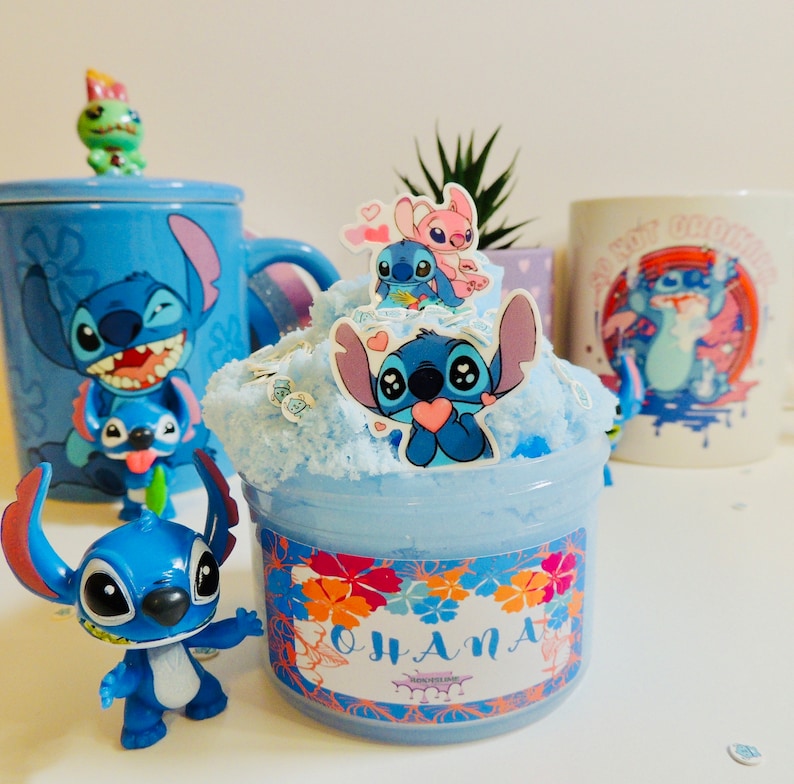Stitch Theme Slime | Cloud Slime | Blue Slime | Hawaii Slime | Ohana ...
