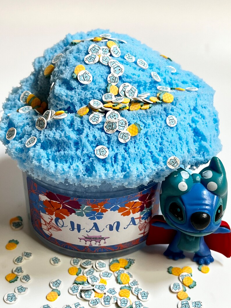 Stitch Theme Slime | Cloud Slime | Blue Slime | Hawaii Slime | Ohana ...