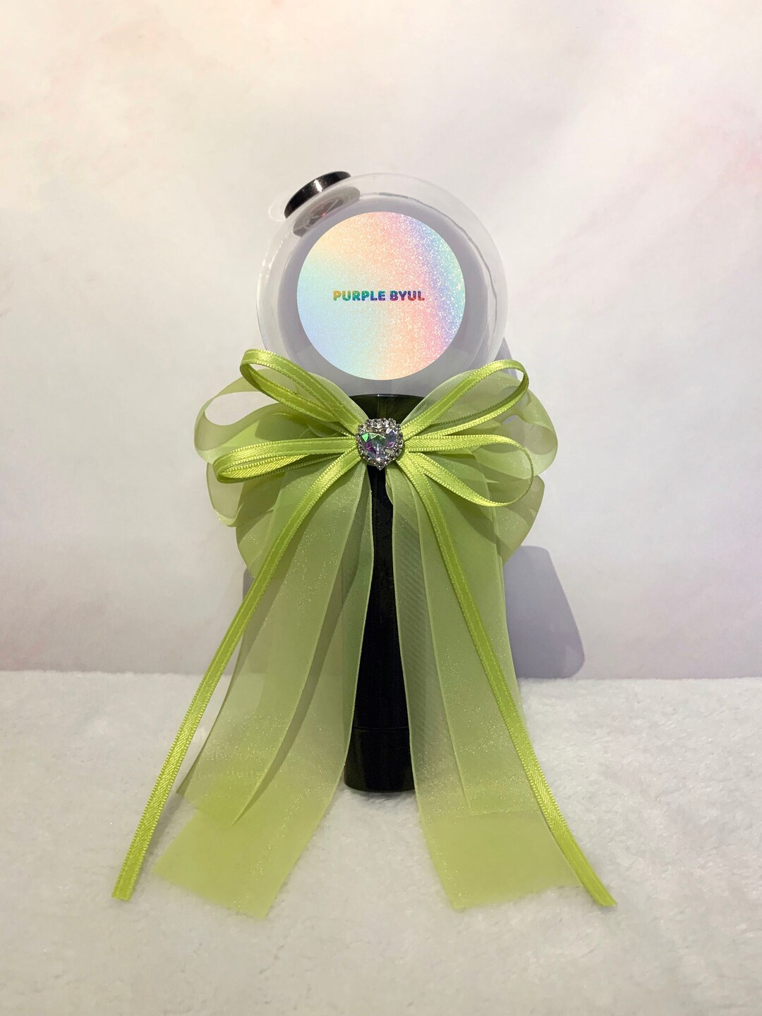 Green Lightstick Ribbon Bow | for All Light Stick Fan Light Deco Custom ...