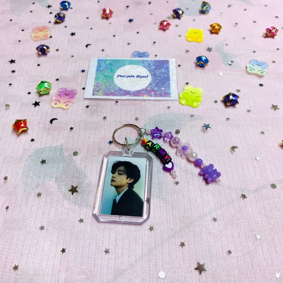 Kpop Custom Beaded Keychain With Photo Frame Idol Bias Gift - Etsy