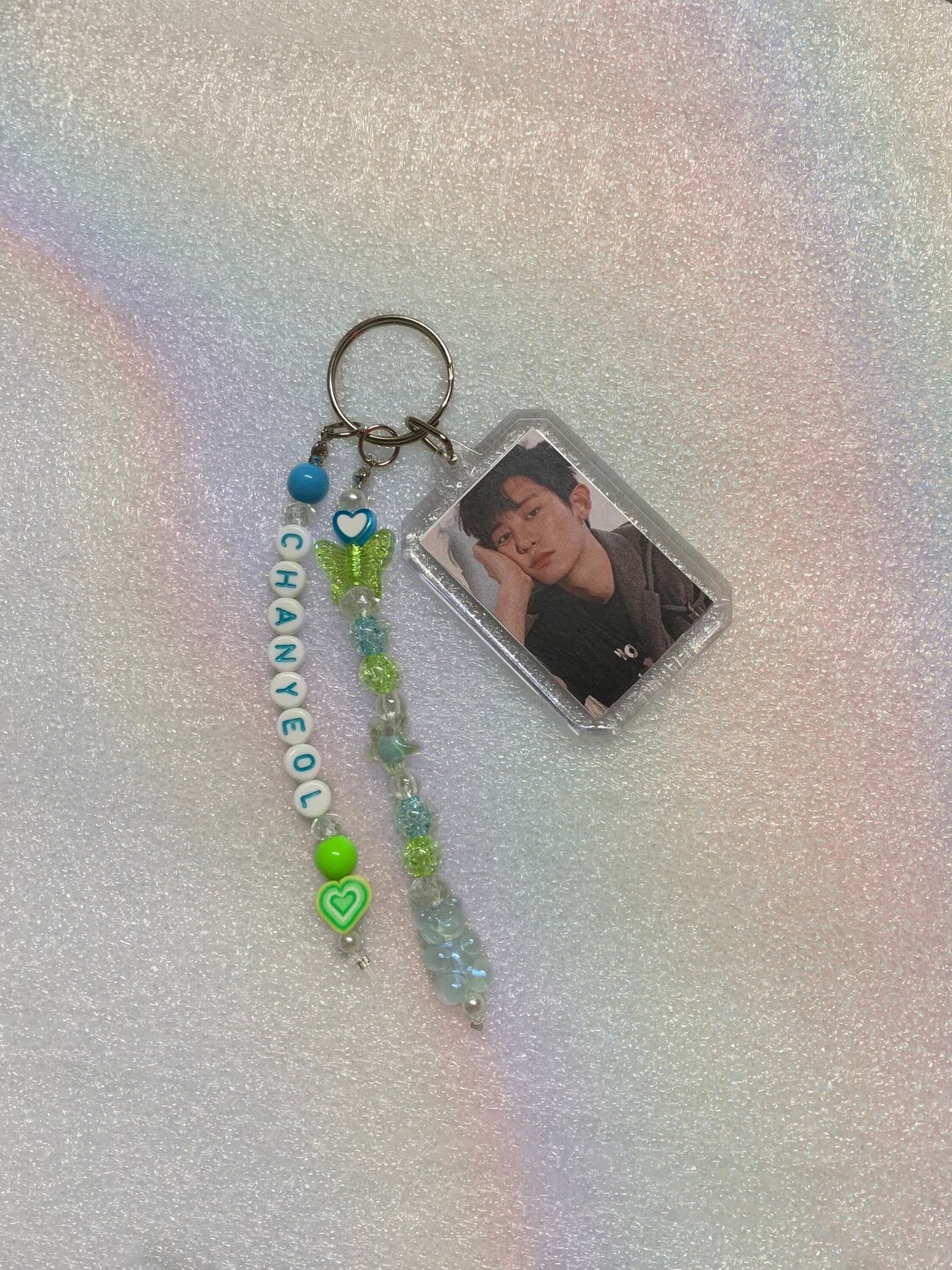 Kpop Custom Beaded Keychain With Photo Frame Idol Bias Gift Y2K Beads ...