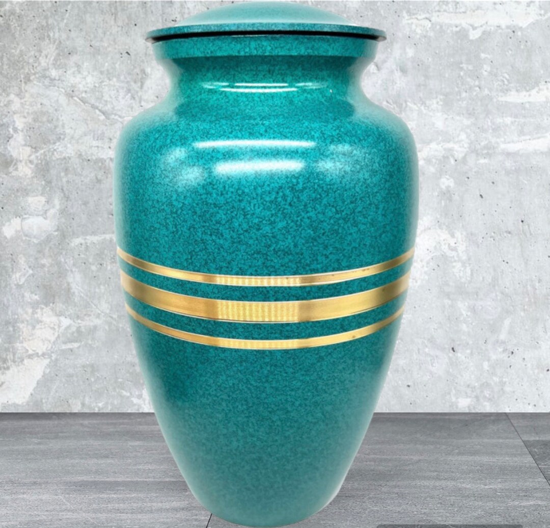 Cremation Urn Large Size-185cubic Inch Capacity Urn Brass Urn Green ...