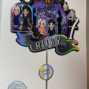 Wednesday Addams and Enid Cake Topper - Etsy