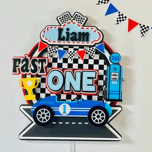 Fast One Cake Topper, Race Car Cake Topper, Cupcake Toppers - Etsy