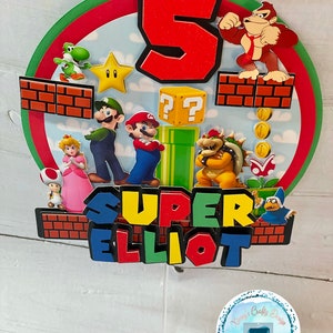 Super Mario Cake Topper and Cupcake Toppers - Etsy