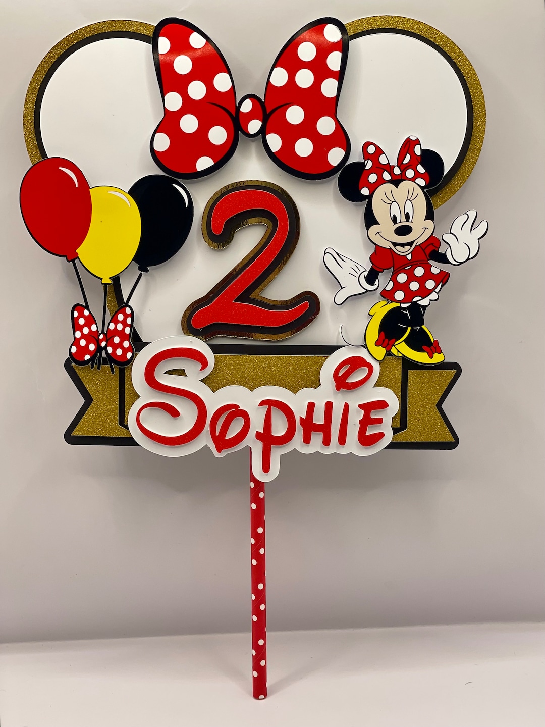 Minnie Mouse Cake Topper - Etsy