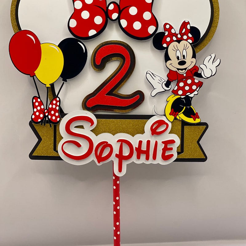 Minnie Mouse Cake Topper - Etsy