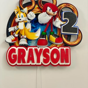 Shadow the Hedgehog Cake Topper: Birthday Party Decor - Etsy
