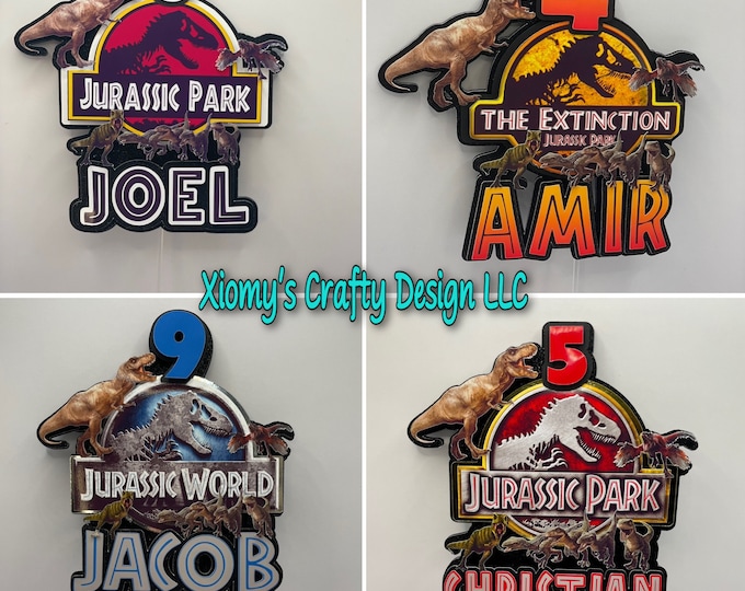 Jurassic Park, Jurassic World Cake Topper, Cupcake Toppers - Etsy