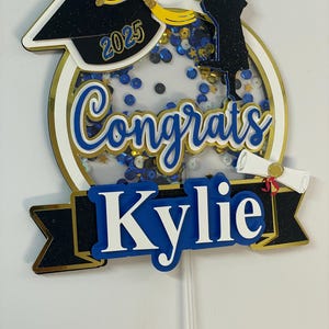Graduation Congrats Shaker Cake Topper - Etsy