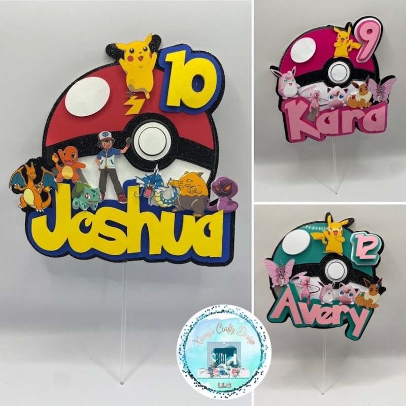 Pokemons Cake Topper - Etsy