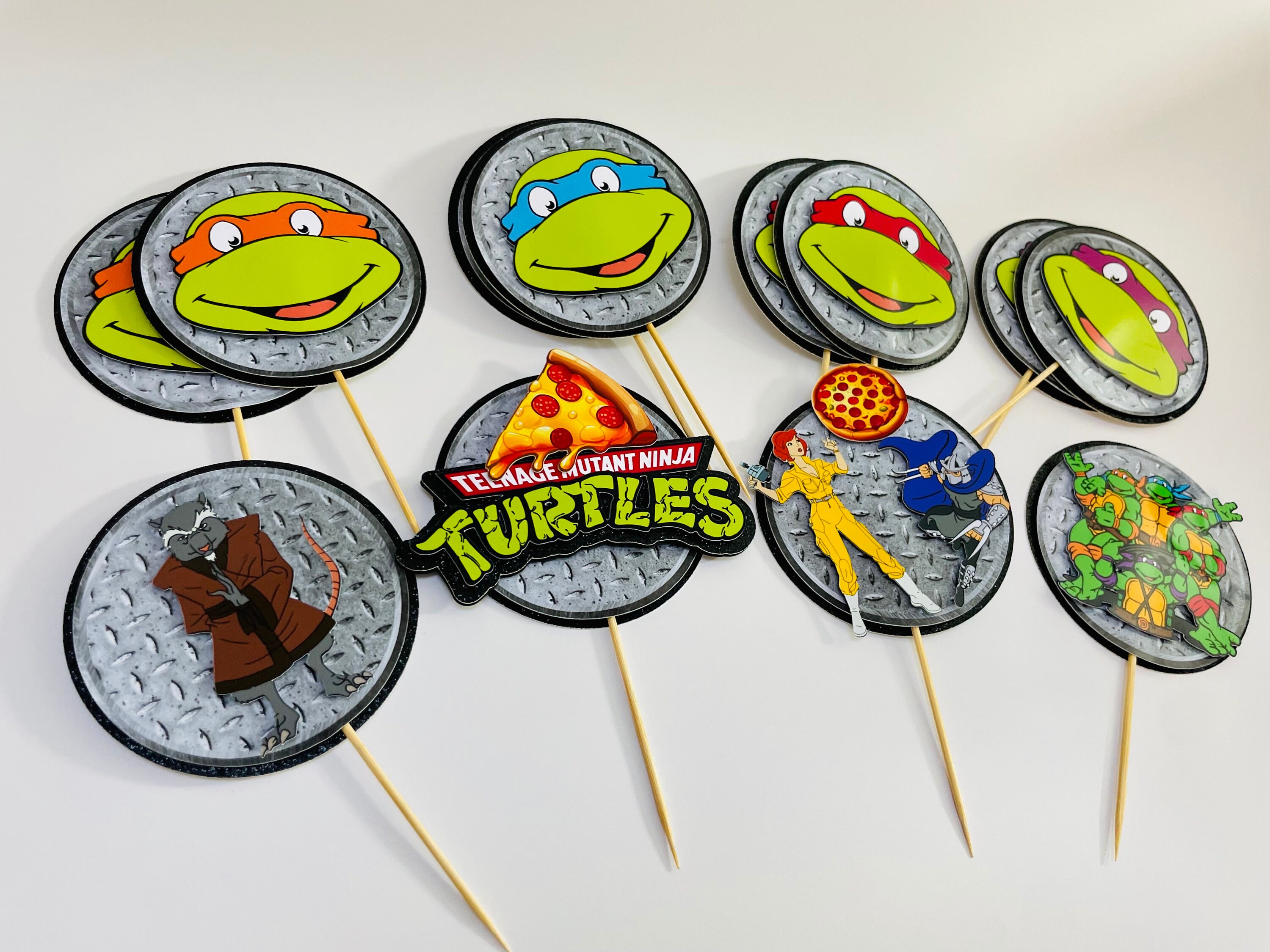 Printable Ninja Turtle Cupcake Toppers