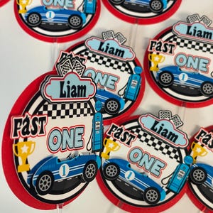 Fast One Cake Topper, Race Car Cake Topper, Cupcake Toppers - Etsy