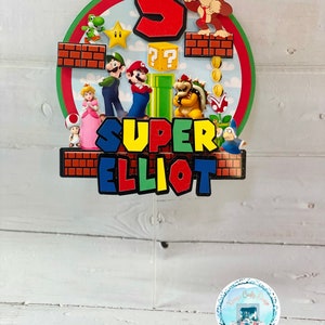 Super Mario Cake Topper and Cupcake Toppers - Etsy