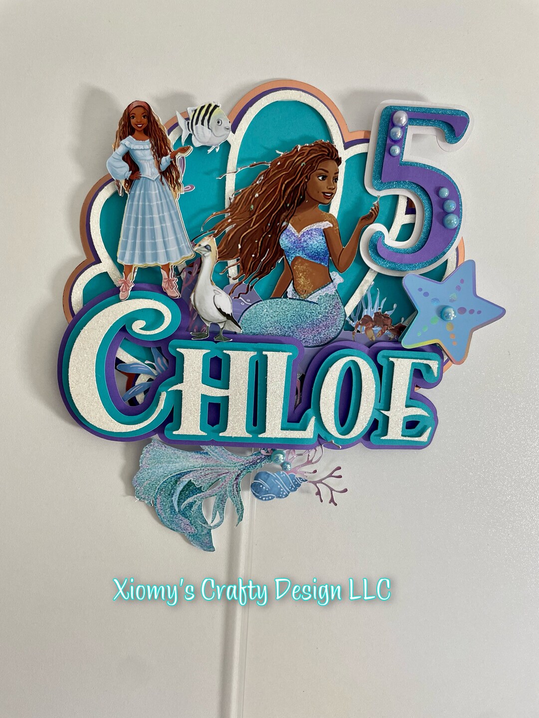Mermaid Cake Topper, Little Mermaid Ariel - Etsy