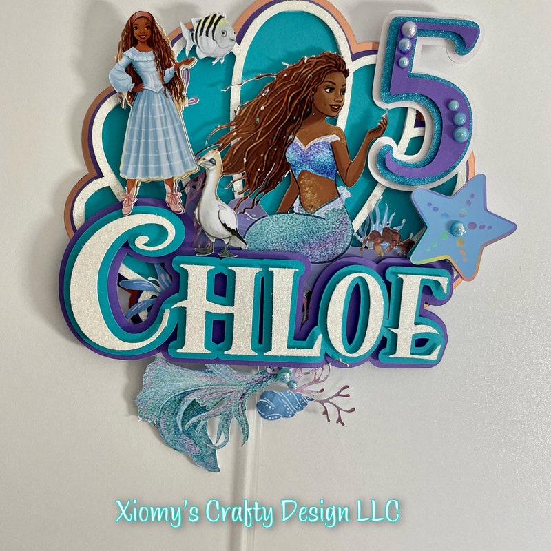 Mermaid Cake Topper - Etsy