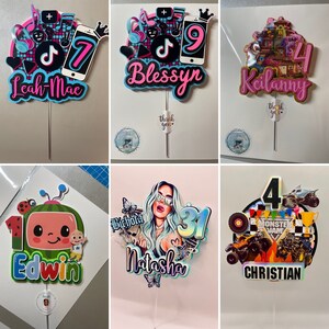 Custom Cake Topper, Shaker Cake Topper & Cupcake Toppers - Etsy