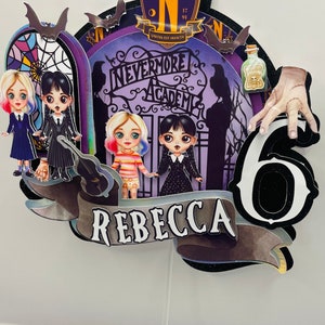 Wednesday Addams and Enid Cake Topper - Etsy