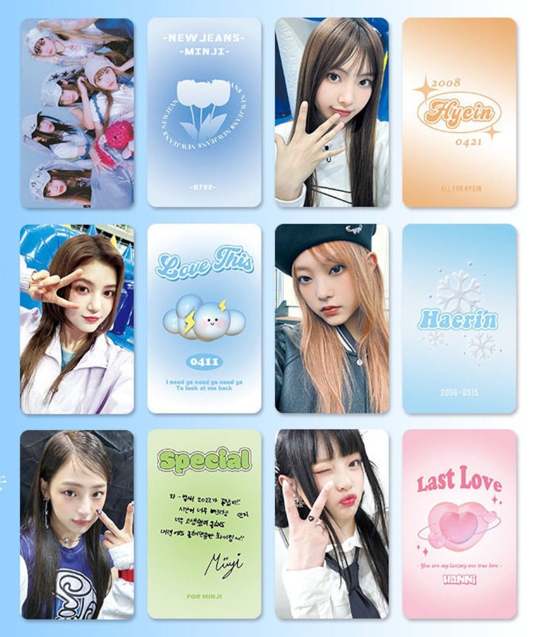 6 Pieces New Jeans Photocards Minjin Hanni Danielle - Etsy Canada