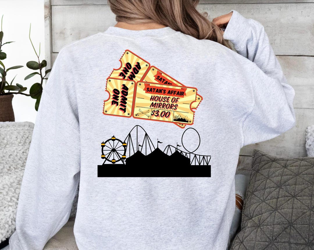 Officially Licensed House of Mirrors Ticket Haunting Adeline Crewneck ...