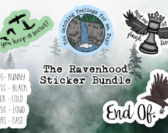 LICENSED Ravenhood Trilogy Sticker Bundle|| Holographic Vinyl Smut ...