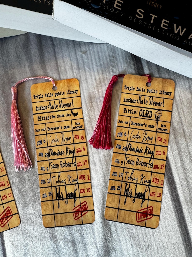LICENSED Triple Falls Public Library Card Bookmark - the Ravenhood - Etsy