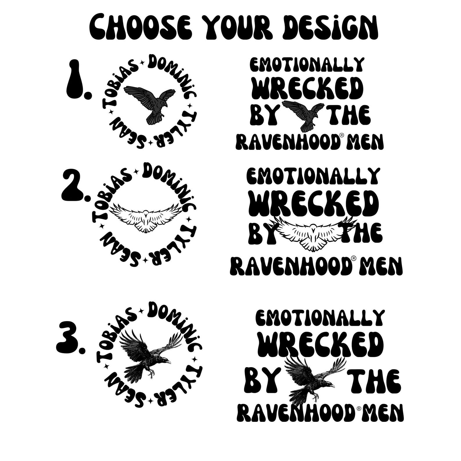 LICENSED Emotionally Wrecked by the Ravenhood Men Colorblast Tee - Etsy