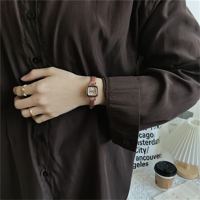 Minimalist Quartz Square Women Watch Small Wrist Watch for - Etsy