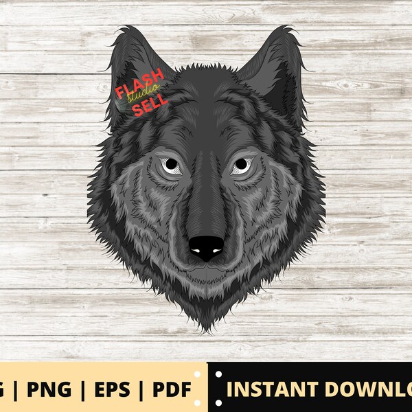 Baby Wolf Face Svg - Etsy
