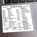 German Mac OS Keyboard Shortcuts Sticker - Quick Reference Guide ...
