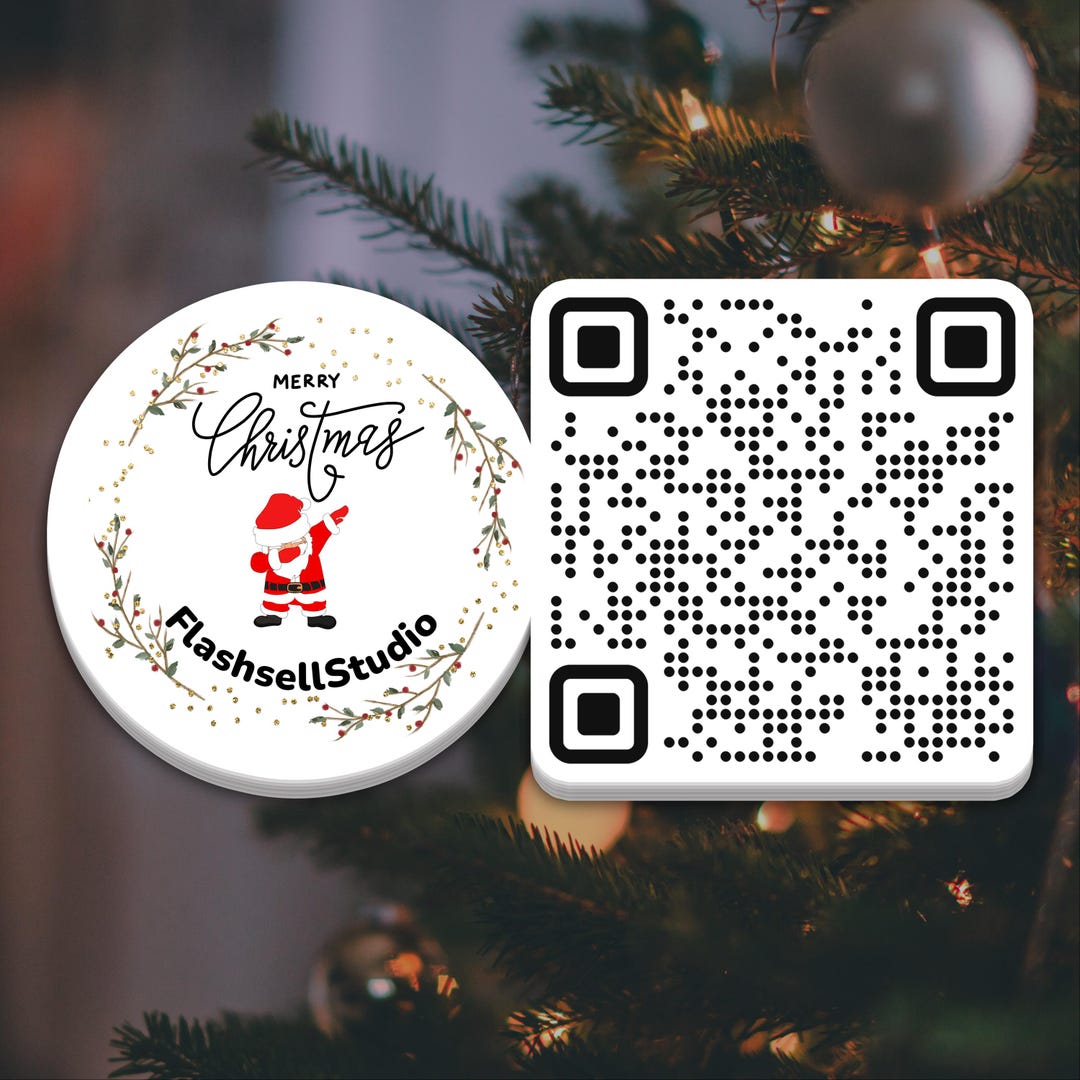 Christmas QR Code Stickers - Holiday Gift Tags - Scan to Surprise ...