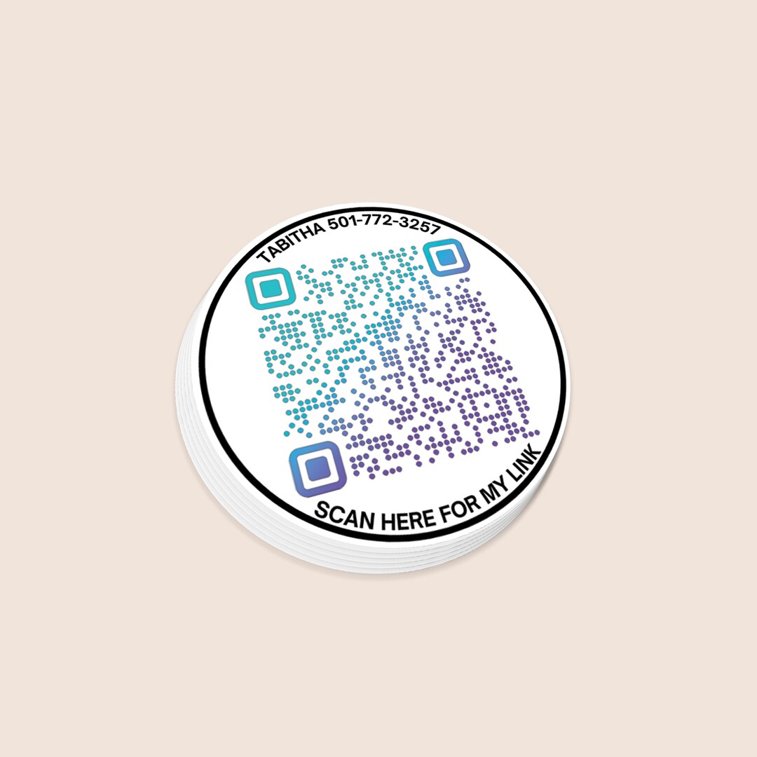 Custom QR Code Vinyl Stickers, Product Packaging, Real Estate Agent - Etsy