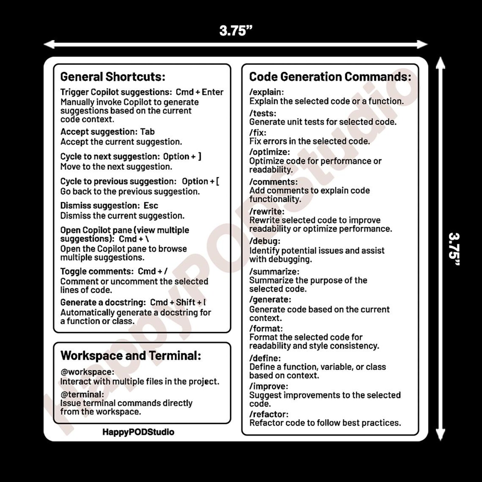 Github Copilot Sticker - No-residue Adhesive - Shortcut Stickers - Coding Made Easy - Coding ...