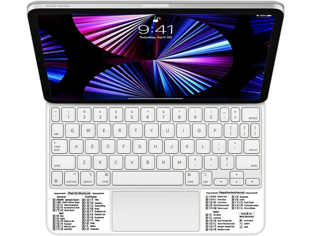 IPad Pro / iPad OS Keyboard Shortcut Sticker, Keyboard Shortcuts, iPad ...