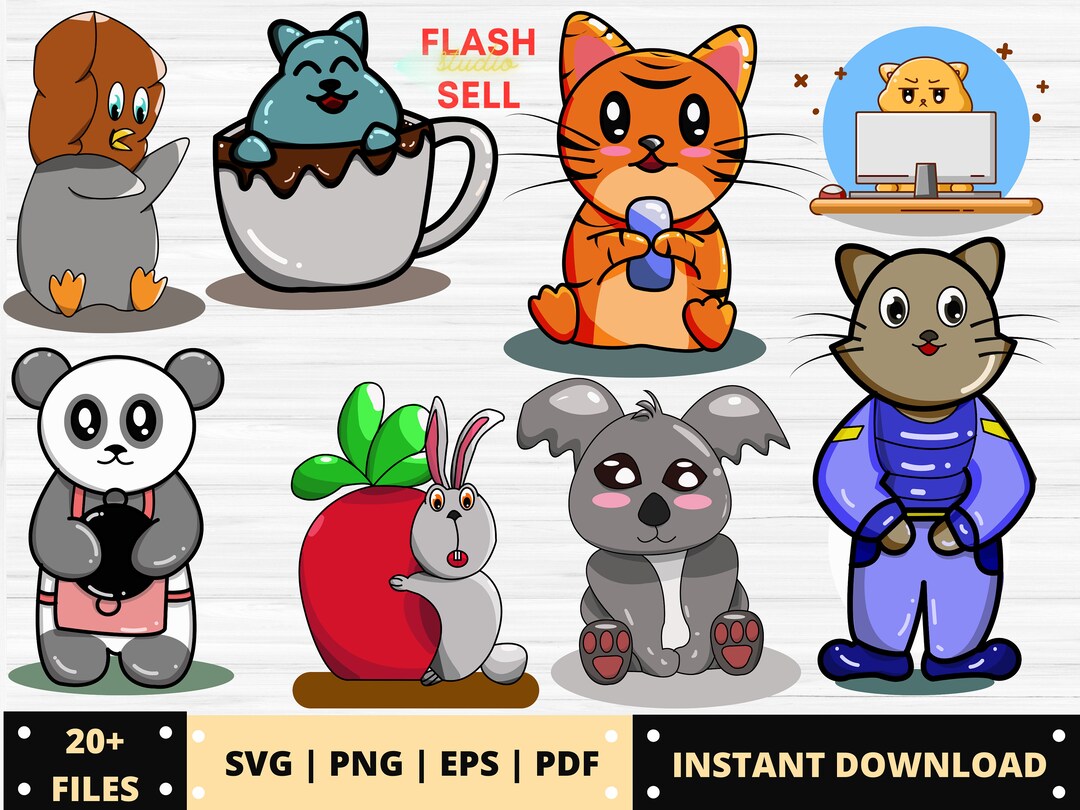 20 Chubby Animals Svg Bundle Safari Animal Svg Baby Animals - Etsy Denmark