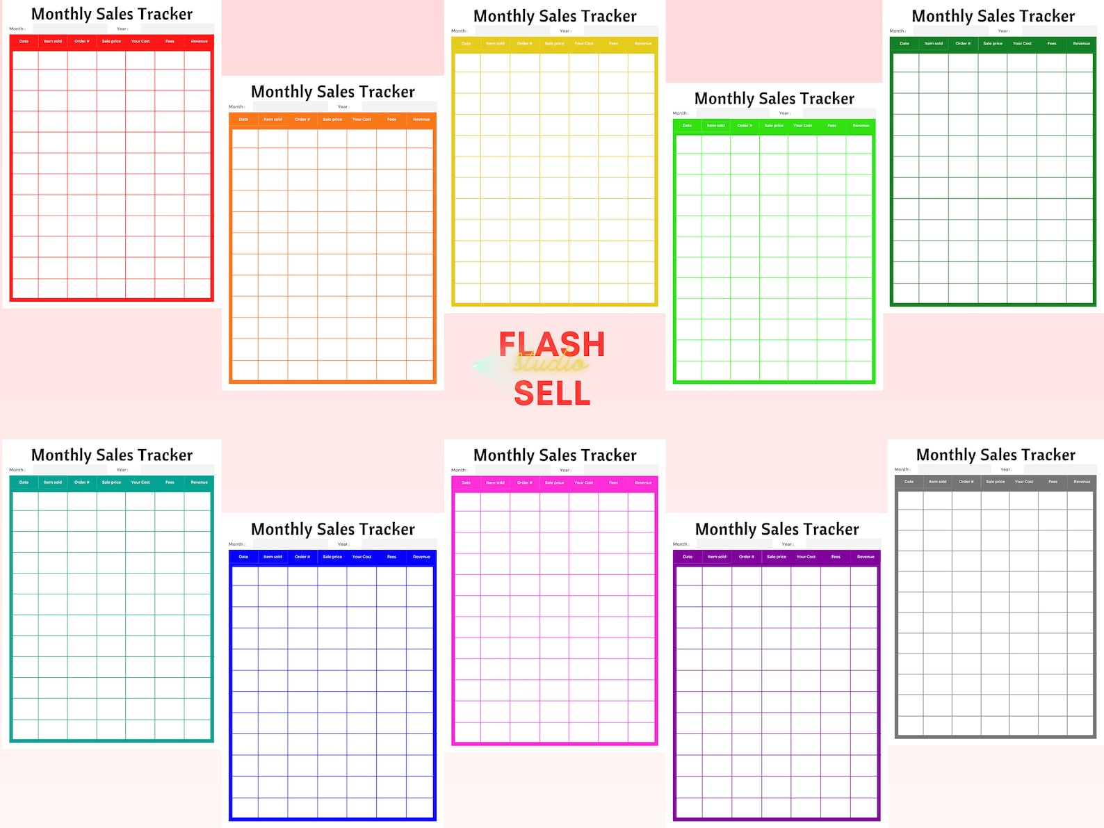 Printable Monthly Sales Tracker Order Tracker Order - Etsy