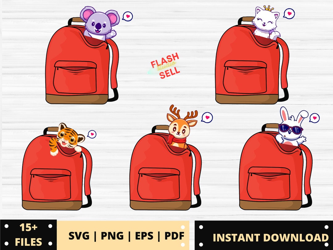 BUY 2 GET 1 FREE, 15 Backpack Animals Svg Bundle Safari Animal Svg Baby ...