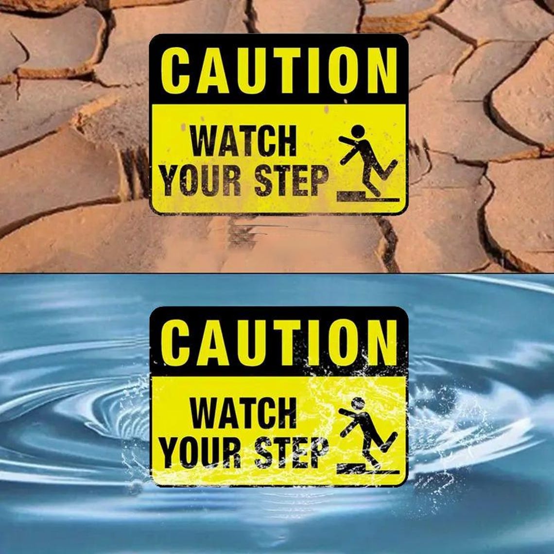 Caution Watch Your Step Sticker – Vibrant Yellow Safety Warning Decal ...