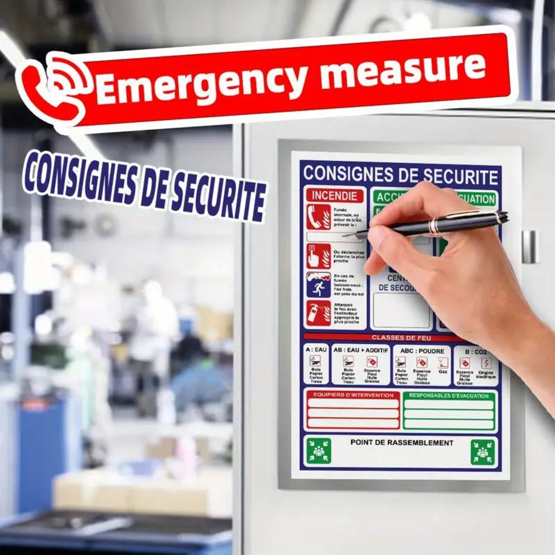 Emergency Contact Display Sticker for Fire/fire/accident - Temporary ...