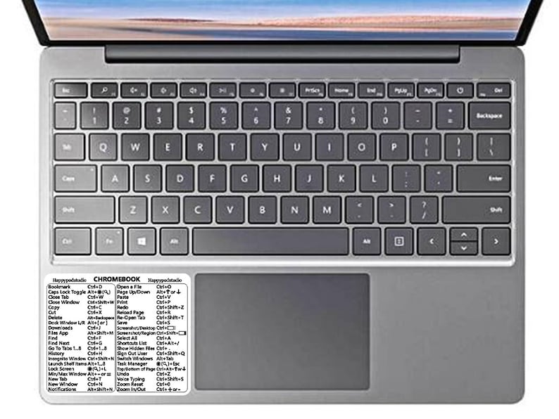 Chromebook Keyboard Shortcuts Sticker, Keyboard Tips, Chromebook ...