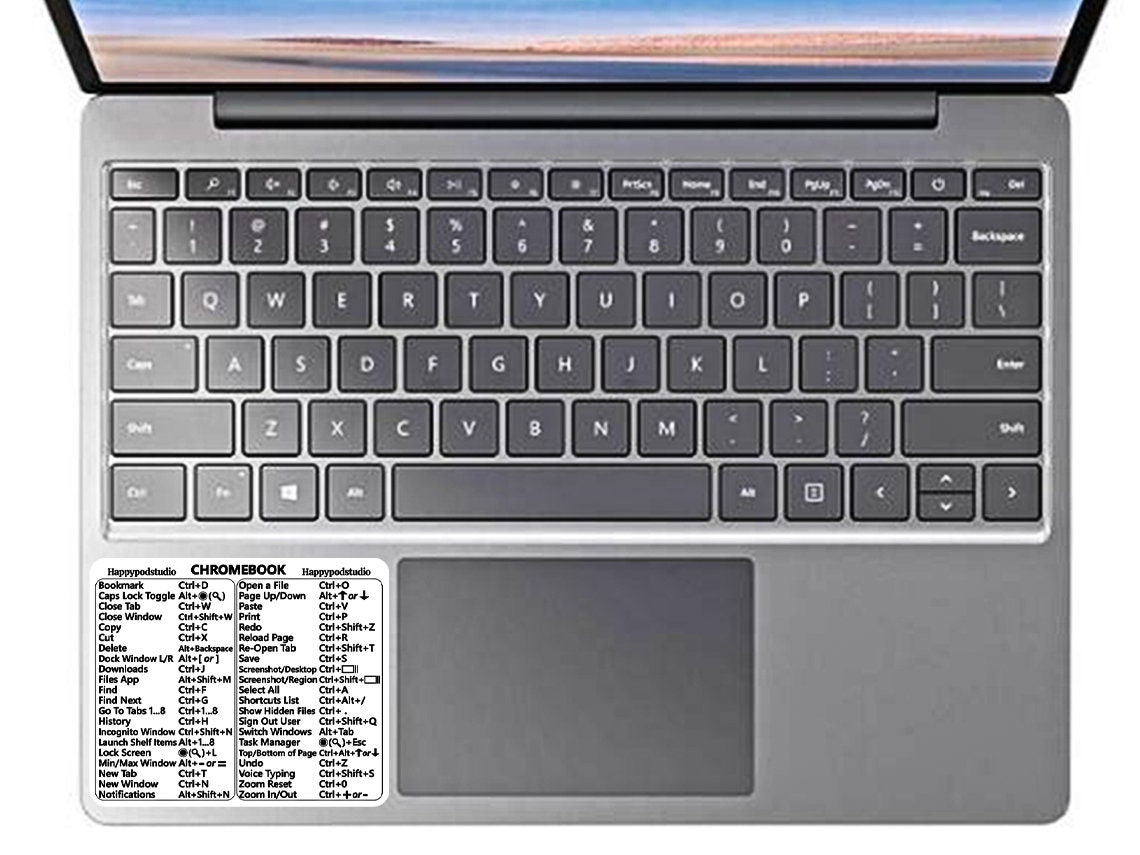 Chromebook Keyboard Shortcuts Sticker, Keyboard Tips, Chromebook ...