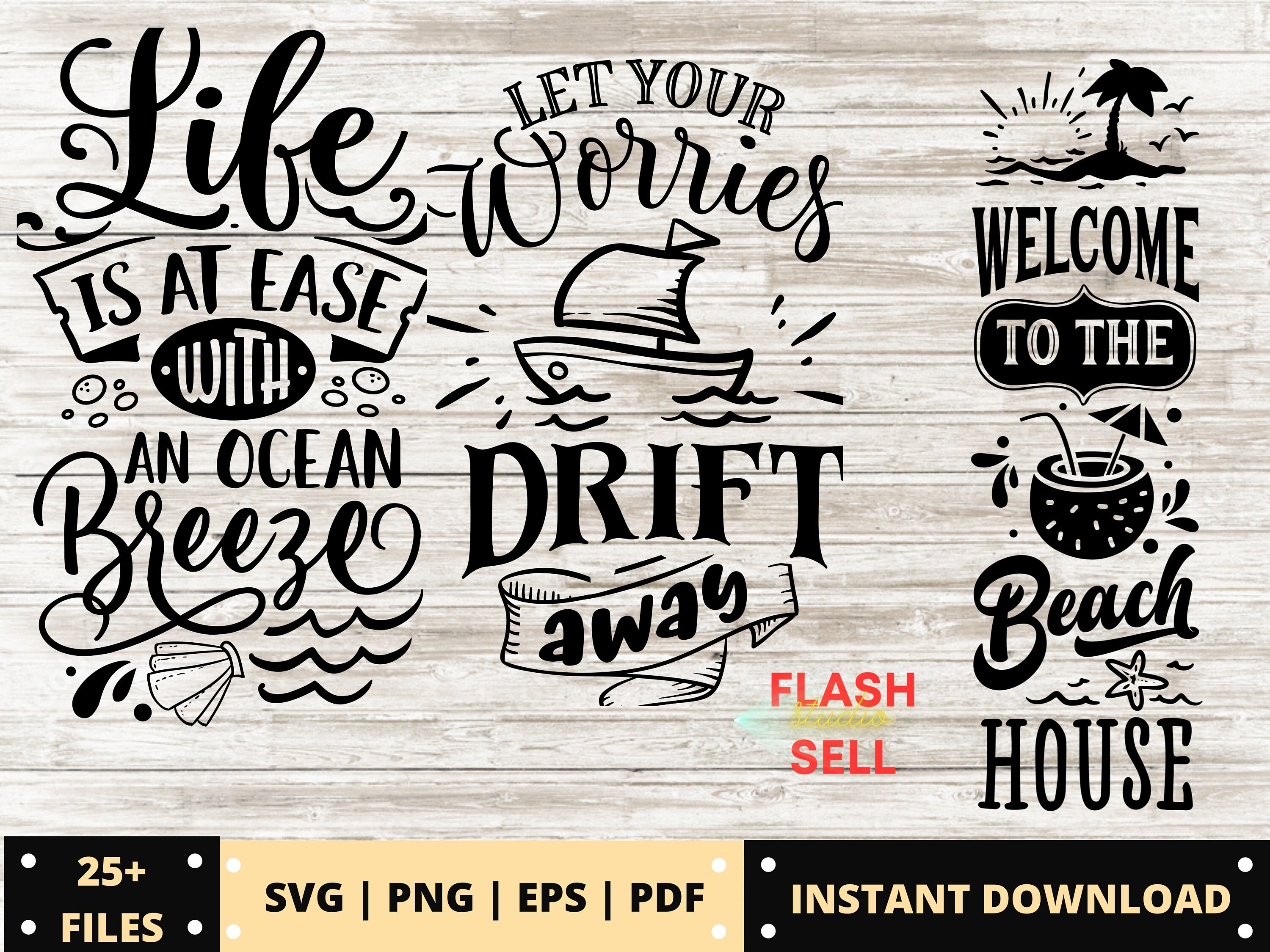 BUY 2 GET 1 FREE 25 Funny Beach Quote Svg Bundle Sweet - Etsy