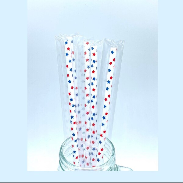 Patriotic Straws - Etsy