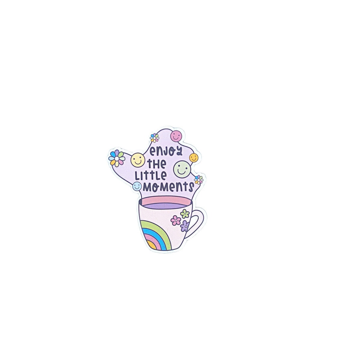 Enjoy the Little Moments Vinyl Sticker, Inspirational Quote Sticker ...