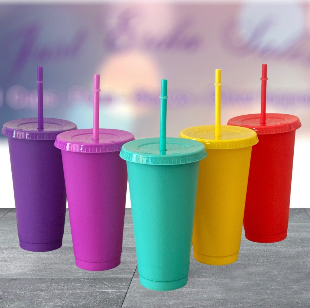 Multi-color Cups 24oz 16oz - Cold Cups - Multi-color Blank Cups - Cups ...