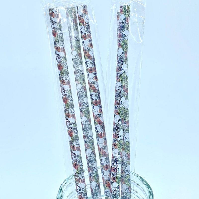Floral Paper Straws - Etsy