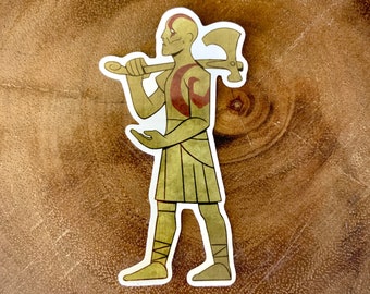 Kratos Stickers Set Vinyl Kratos Stickers Gaming Merch - Etsy