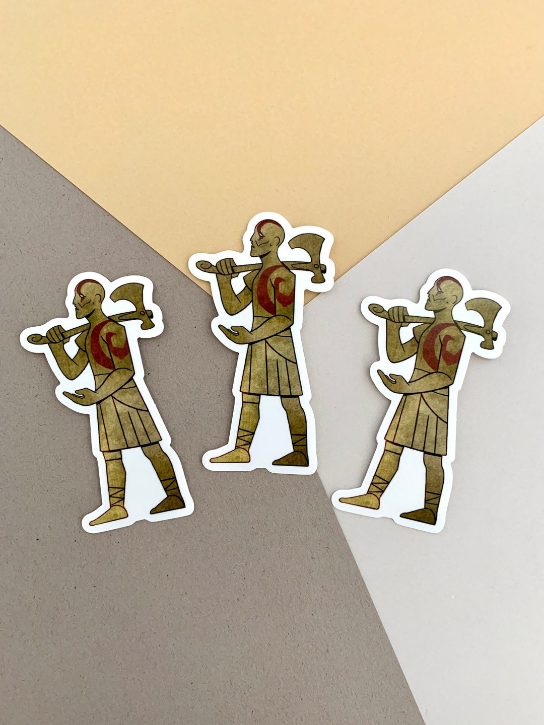 Kratos Glossy Vinyl Sticker Pack: God of War Ragnarök - Etsy