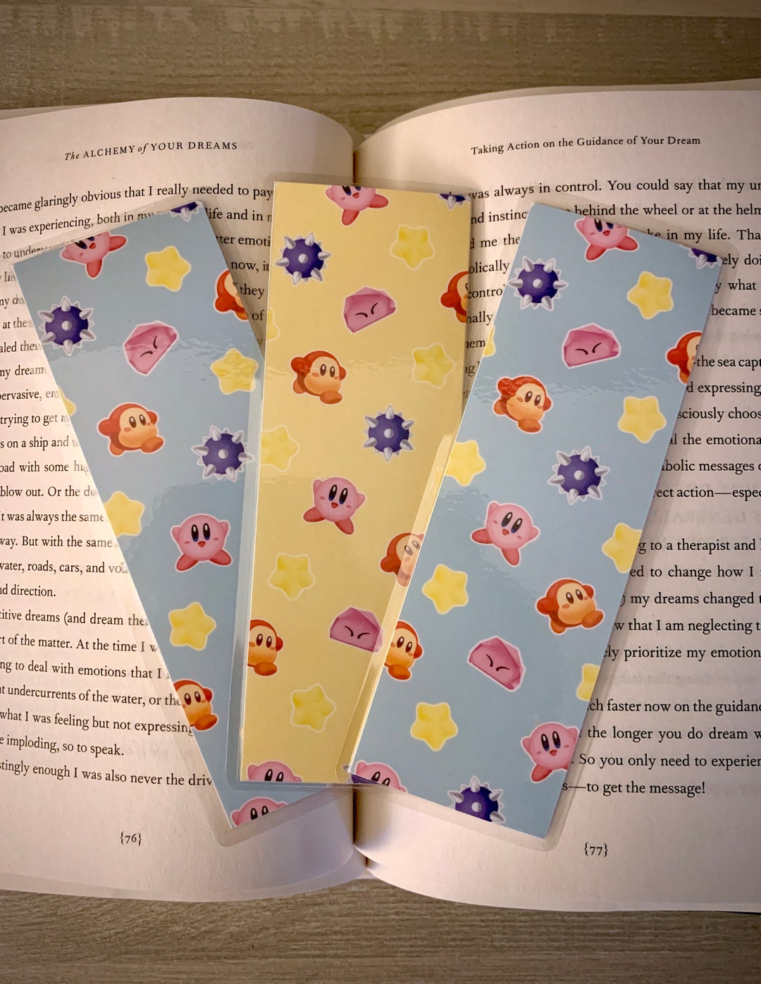 Kirby & Friends Bookmark Laminated Waterproof Bookmark in 2 - Etsy