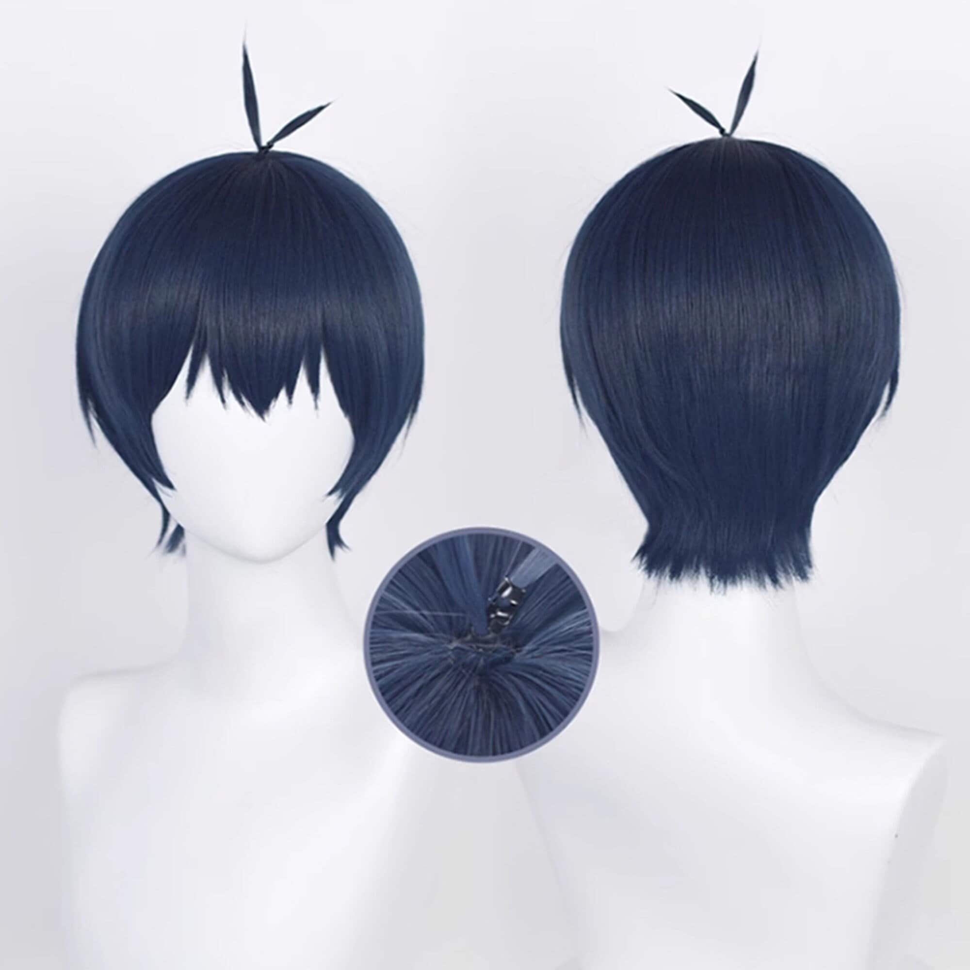 Blue Lock Animation Cosplay Wig Isagi Yoichi Dark Blue Short - Etsy